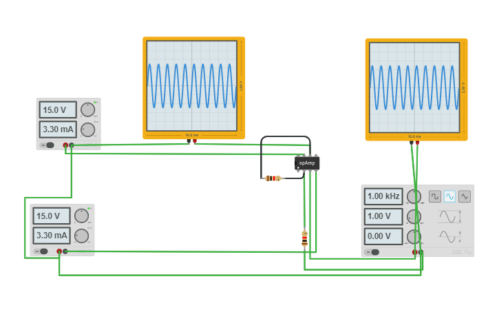 Circuit Design Non Inverting Opamp Tinkercad
