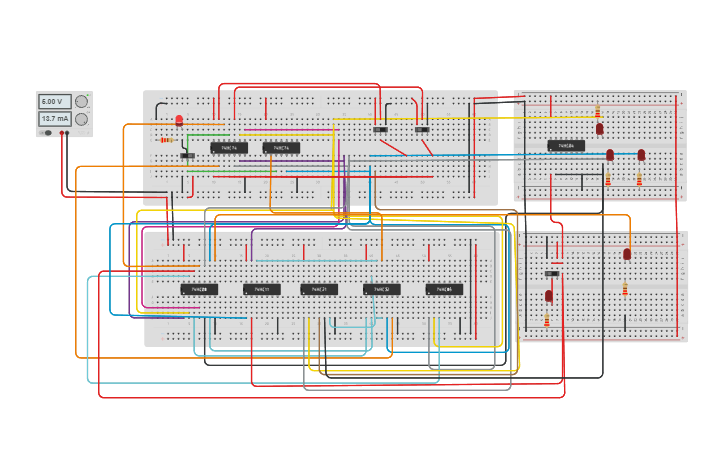 Circuit Design Digital Sequence Detector 01101 Tinkercad