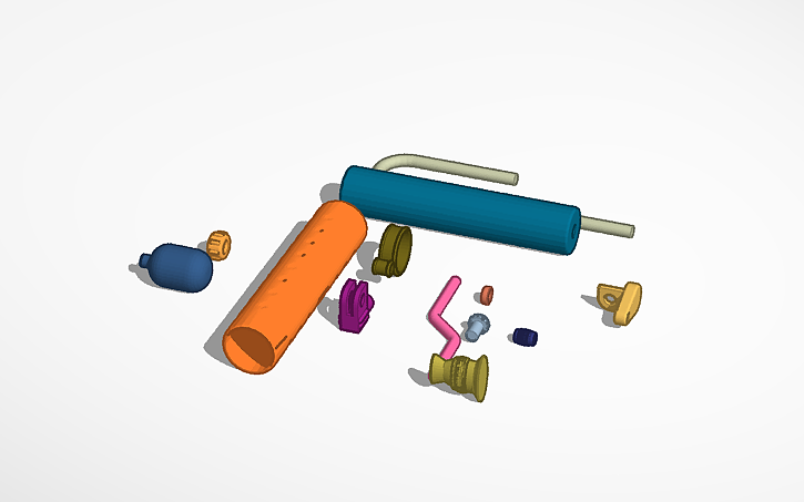 3D design super small splatoon roller - Tinkercad