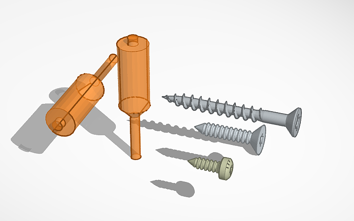 3D design screw - Tinkercad