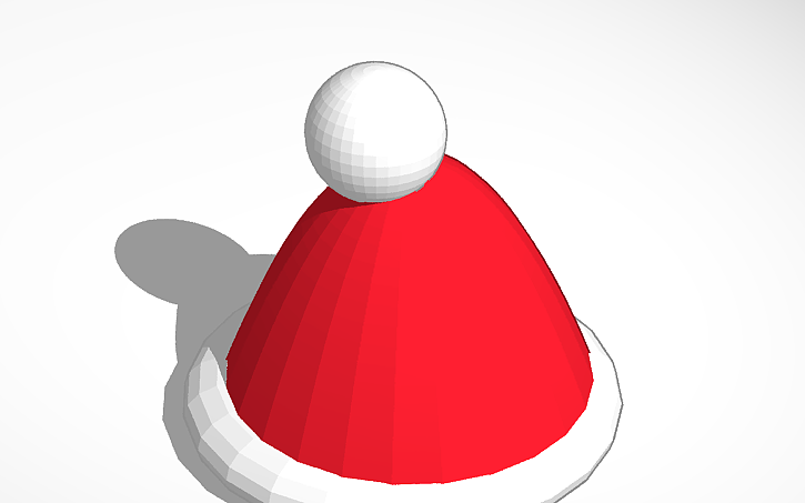 3D design santa hat - Tinkercad