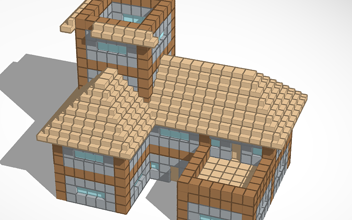3D design Minecraft House | Tinkercad