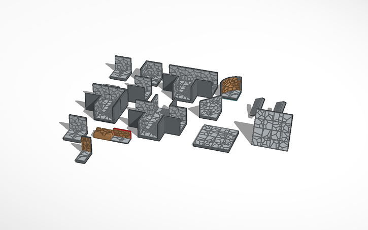 3D design Rocky Tiles - Tinkercad