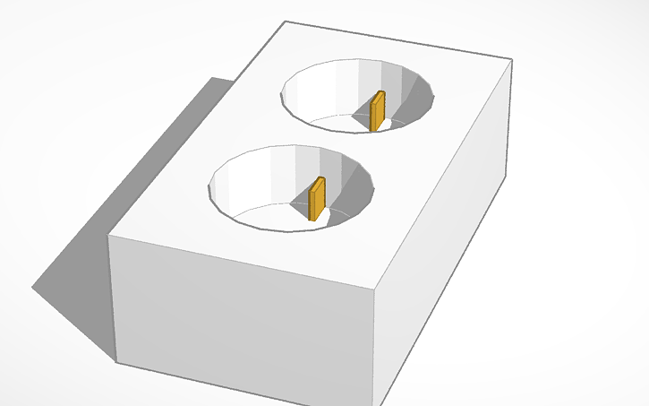 3D design 2구 전원 플러그 | 2-Gu Power Plug - Tinkercad
