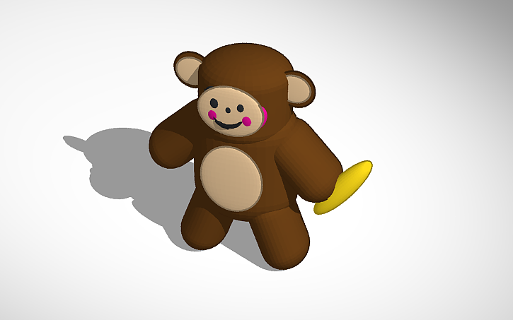 3D design Monkey With Banana | Tinkercad