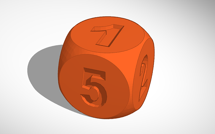 3D design Dice - Tinkercad