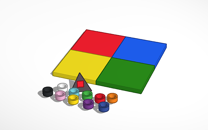 3D design 4 corners board game (up to 10 players!) | Tinkercad