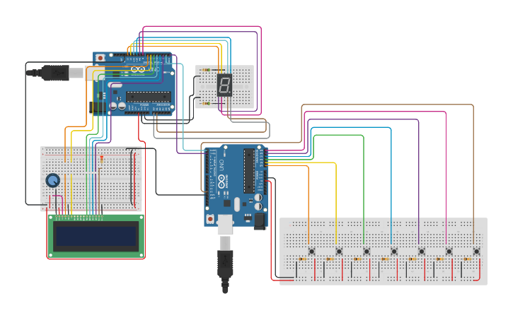 Circuit design DLD Elevator Project - Tinkercad