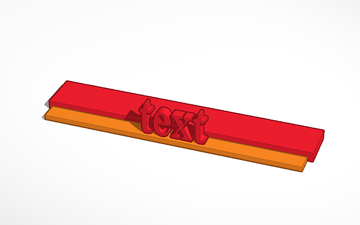 3D design Custom text plate - Tinkercad
