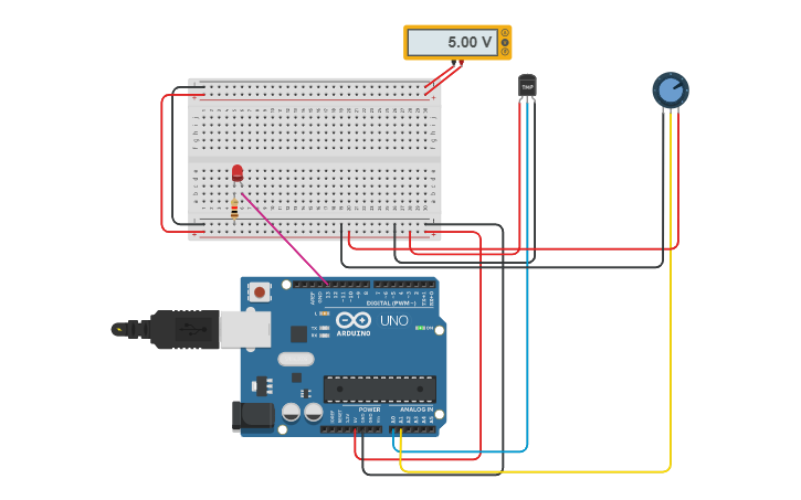 Circuit design 2021IOT08 RAJEEV MALVISH - Tinkercad