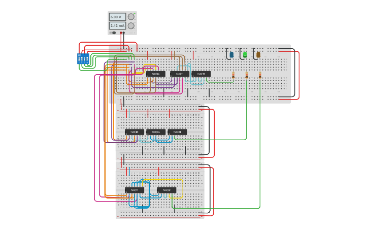 Circuit Design Magnitude Comparator Tinkercad