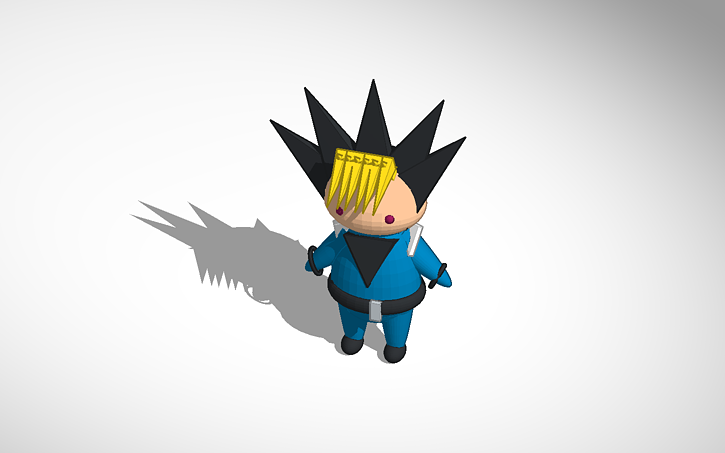 3D design Yugi Chibi #chibi - Tinkercad
