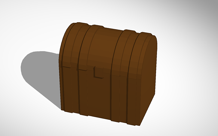 3D design treasure chest - Tinkercad