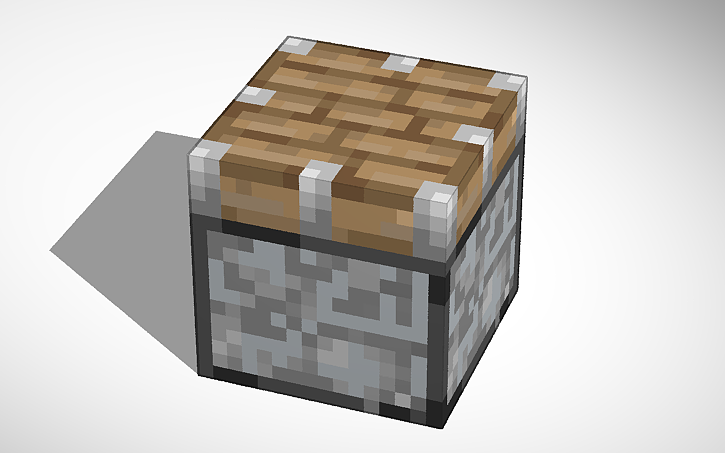 3D design Minecraft Piston - Tinkercad