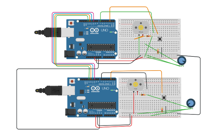 Circuit design spi_masterslave | Tinkercad