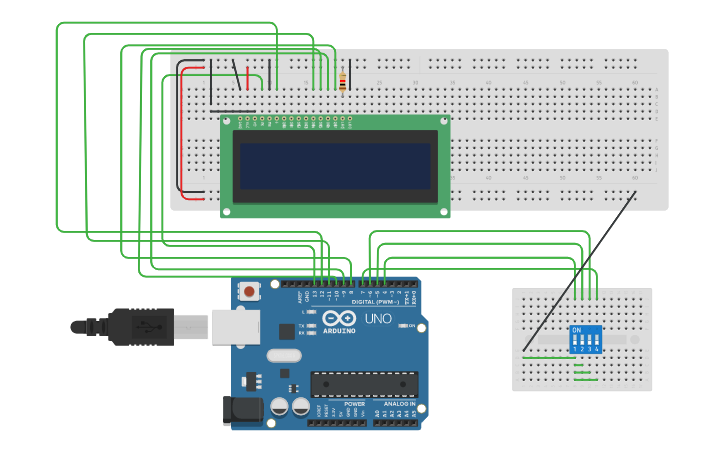 Circuit design Water Level Indicator - Tinkercad