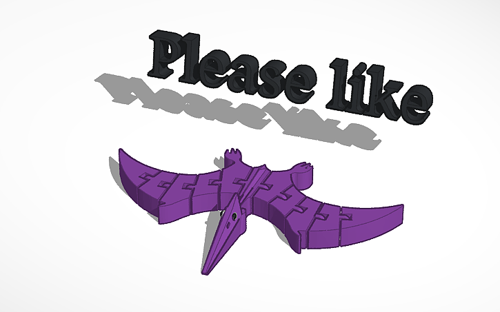 3D design Articulated Pterodactyl - Tinkercad