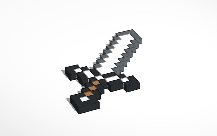 3D design minecraft sword - Tinkercad