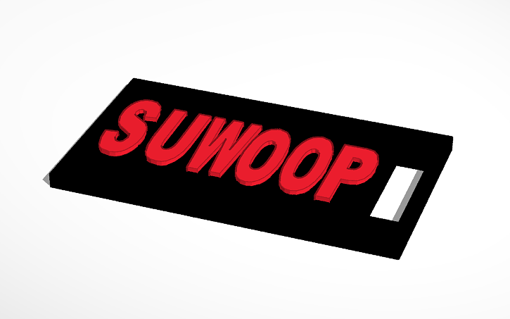 3D design Braydon Suwoop Bag Tag - Tinkercad