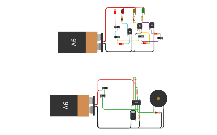 Circuit Design Water Level Indicator Tinkercad
