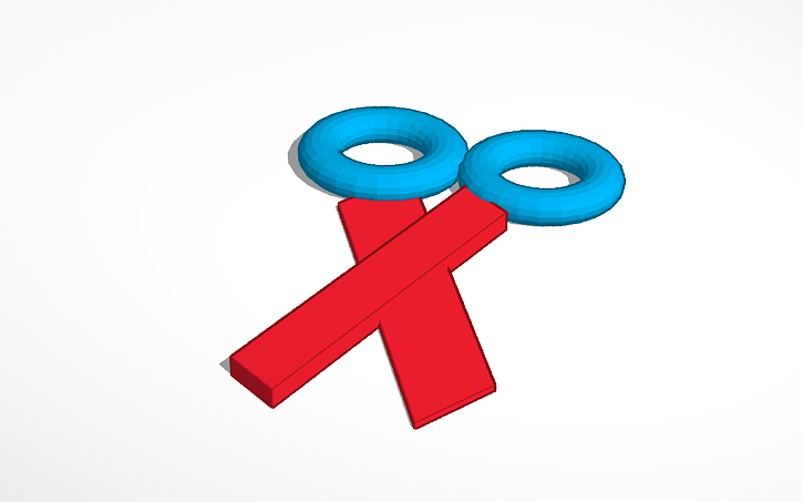 3D design scissors - Tinkercad