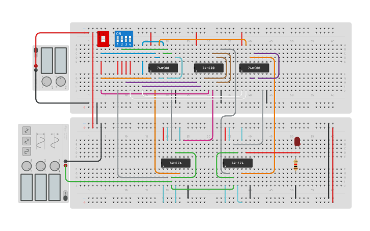 Circuit design Parallel Input Serial Output (PISO) Shift Register - Tinkercad