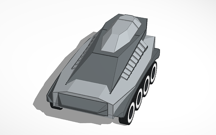 3D design Armoured car 2 - Tinkercad