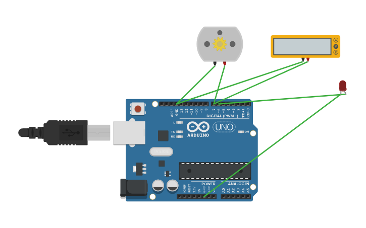 Circuit design spark timing control - Tinkercad