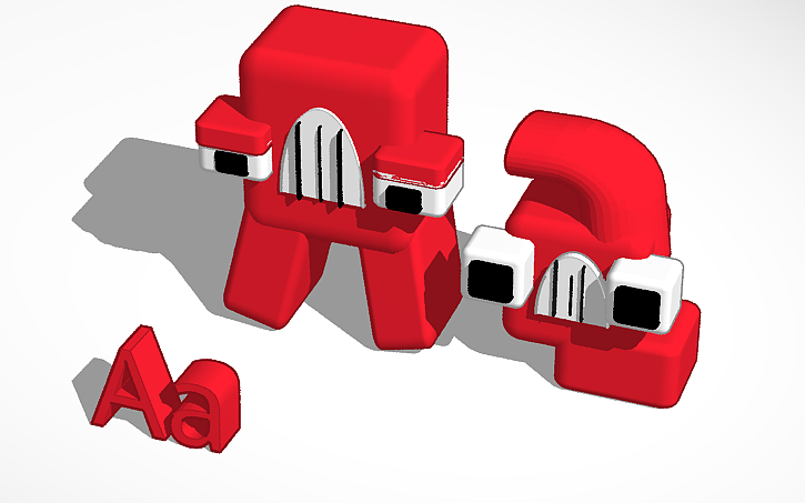 3D design Alphabet Lore A - Tinkercad