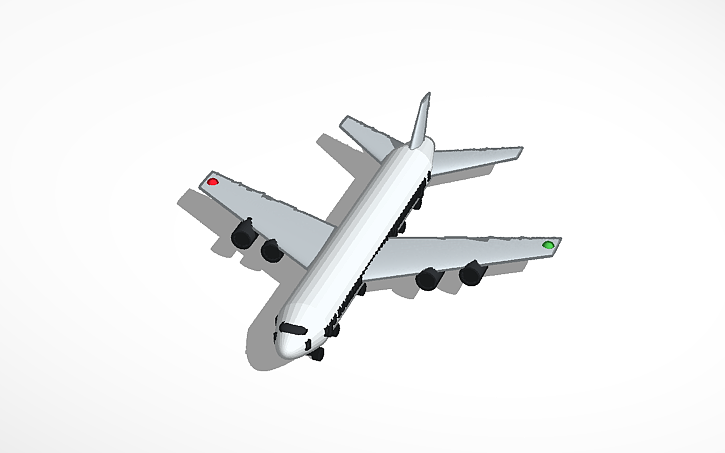3D design NVP large passenger jet - Tinkercad
