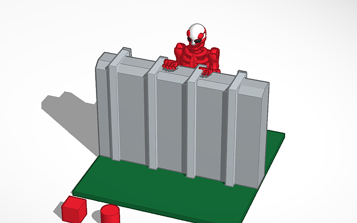 3D design Copy of Aot- Colossal Titan kicks down Wall Maria - Tinkercad