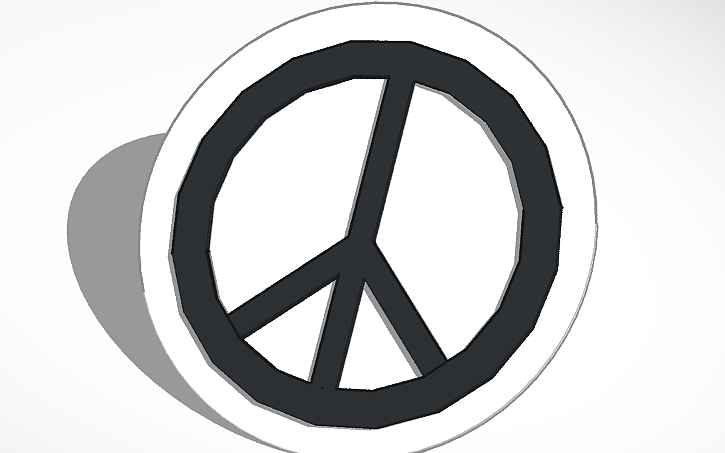 3D design peace sign - Tinkercad