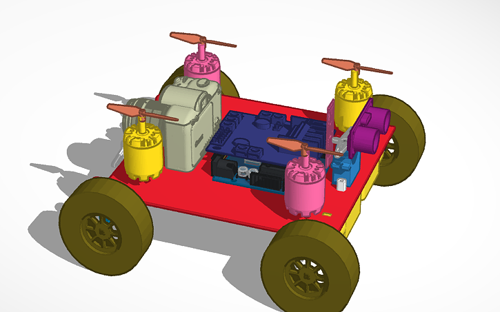 3D design RC Flying Car - Tinkercad