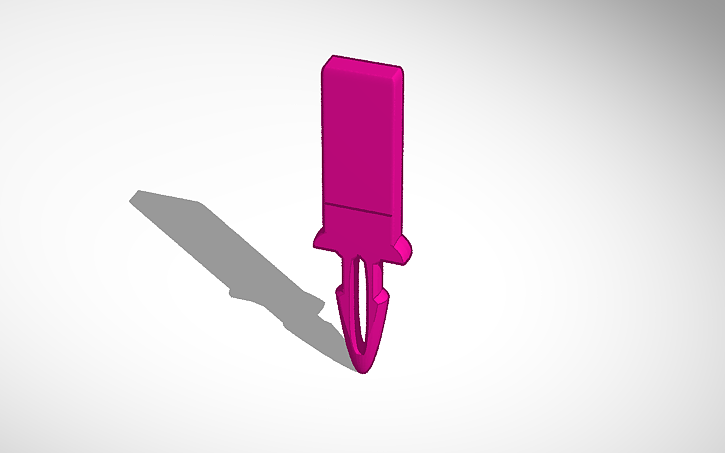 3D design 4.5 mm Push Rivet - Tinkercad