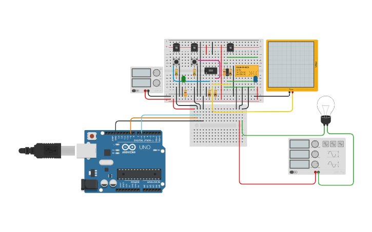 Circuit design Latching Relay - Tinkercad
