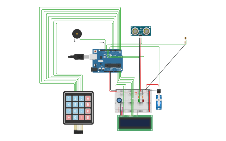 Circuit design SMART DOOR | Tinkercad