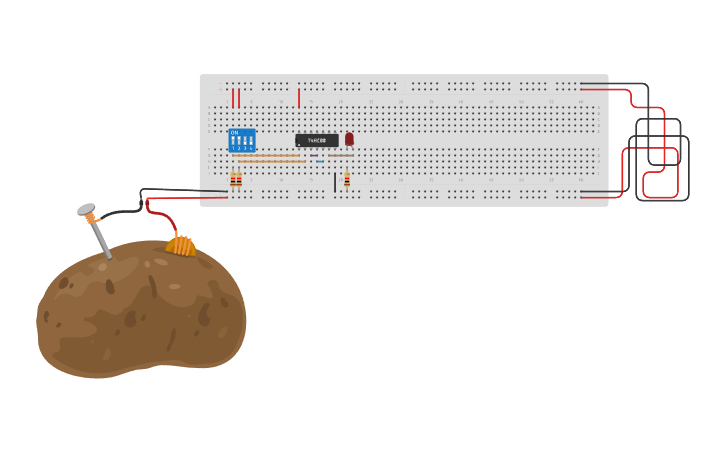 Circuit design AND con NAND - Tinkercad
