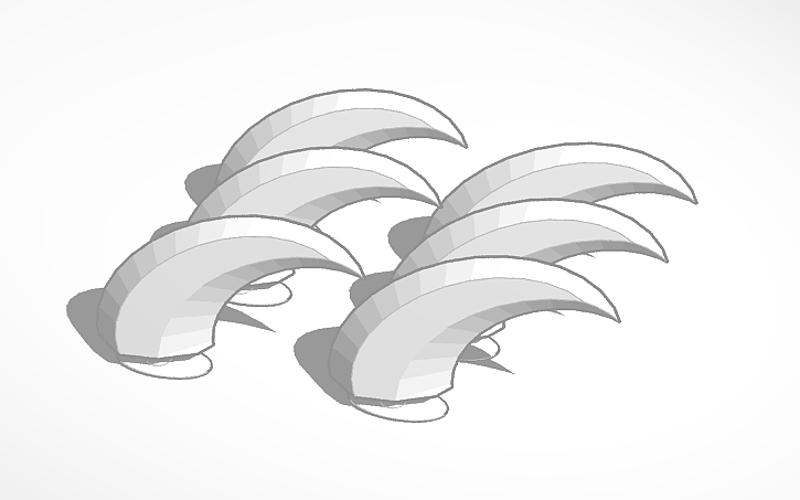 3D design fursuit claw bit - Tinkercad