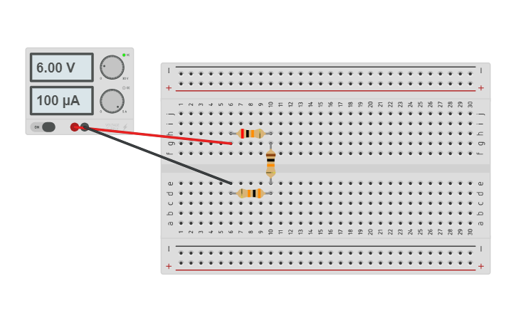 Circuit design Breadboard - Tinkercad