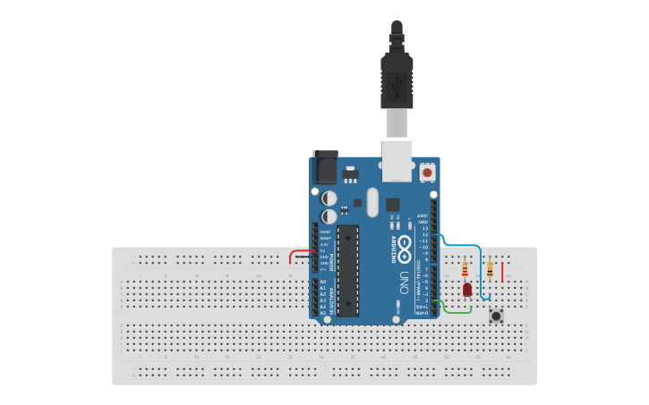 Circuit design Activity 4.2.2: DigitalReadSerial - Tinkercad
