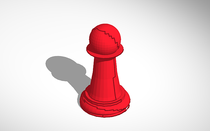 3D design Chess Pawn - Tinkercad