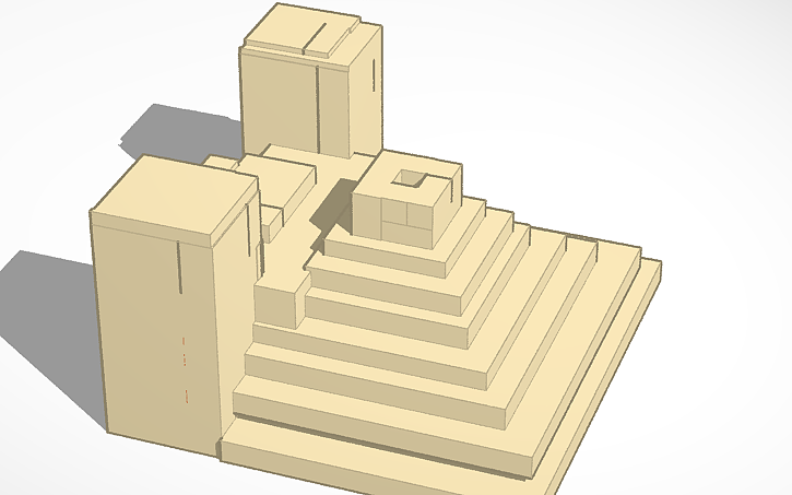 3D design desert tempel - Tinkercad