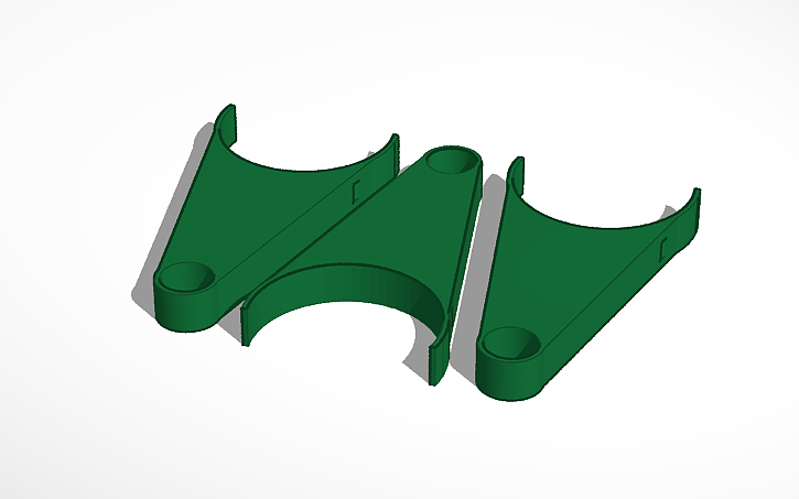 3D design Tiki post mount - Tinkercad