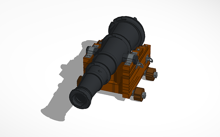3D design Medieval Cannon - Tinkercad