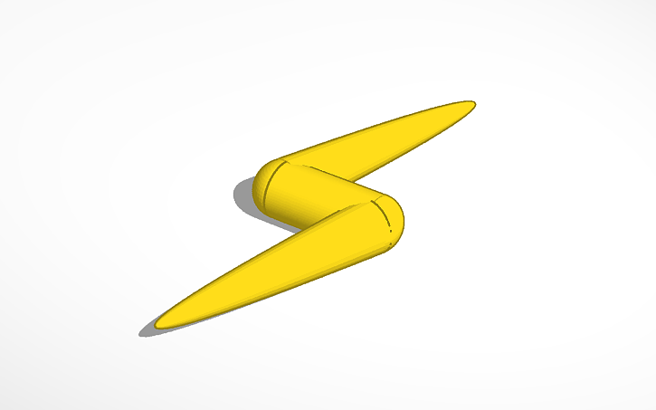 3D design Zeus' Lightning Bolt - Tinkercad