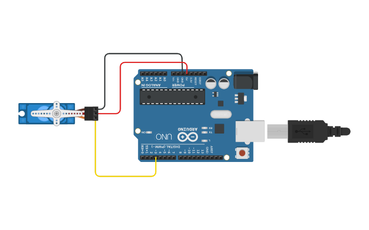Circuit design Servos 1 Student Copy Year 9 Engineering - Tinkercad