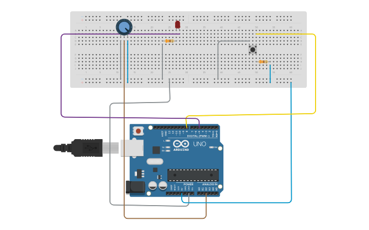 Circuit design led yakma - Tinkercad
