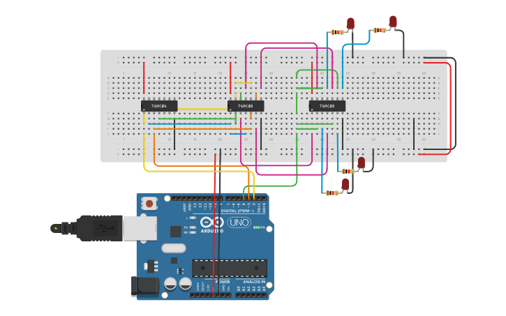 Circuit design Lab-3 Exp-2 - Tinkercad