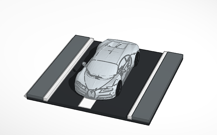 Bugatti Paper Model Template Bugatti Chiron Tinkercad