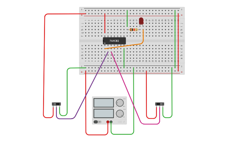 Circuit Design Nor Gate Tinkercad